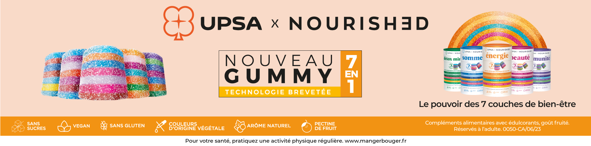 UPSA X NOURISHED : Nouvelle génération de gummies 7 EN 1